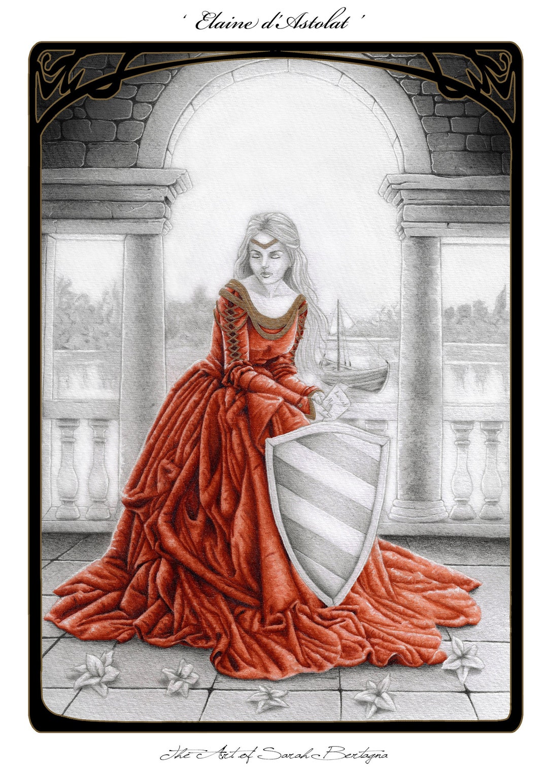 Art Print Illustration Elaine D'astolat - Etsy