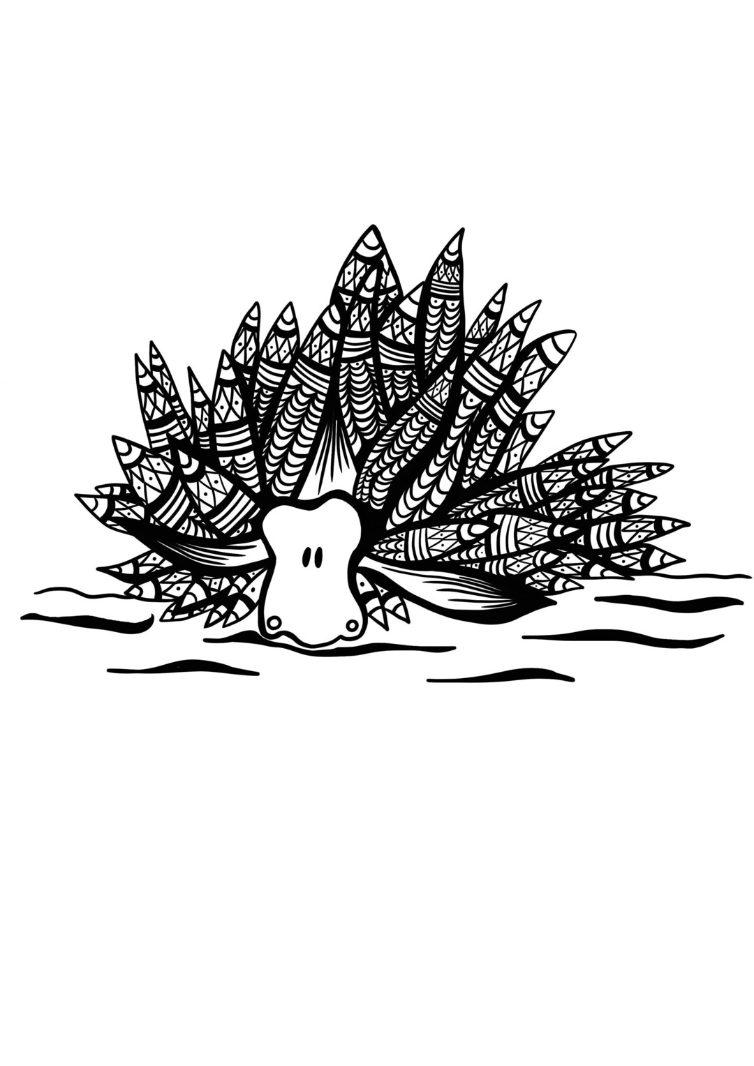 Leaf Sheep Sea Slug Digital Colouring Sheet - Etsy