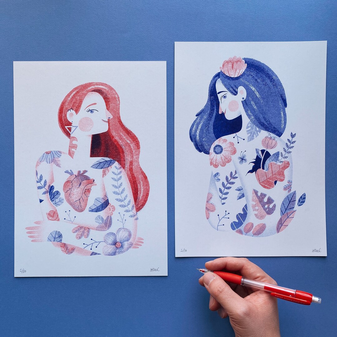 The Spring pack 2 Risographs - Etsy