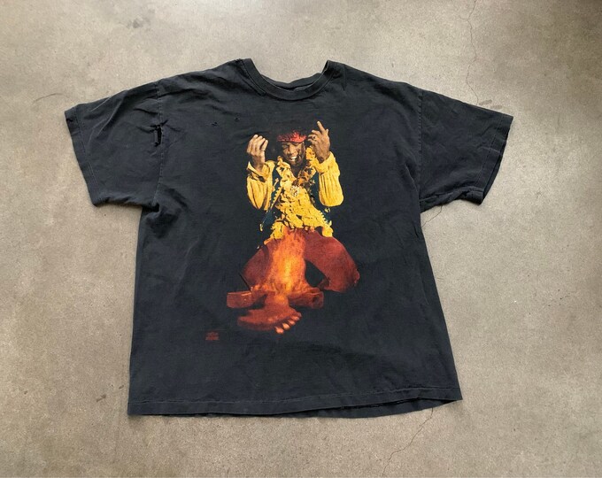 Jimi Hendrix 90s Winterland Faded Band Tee Large - Etsy