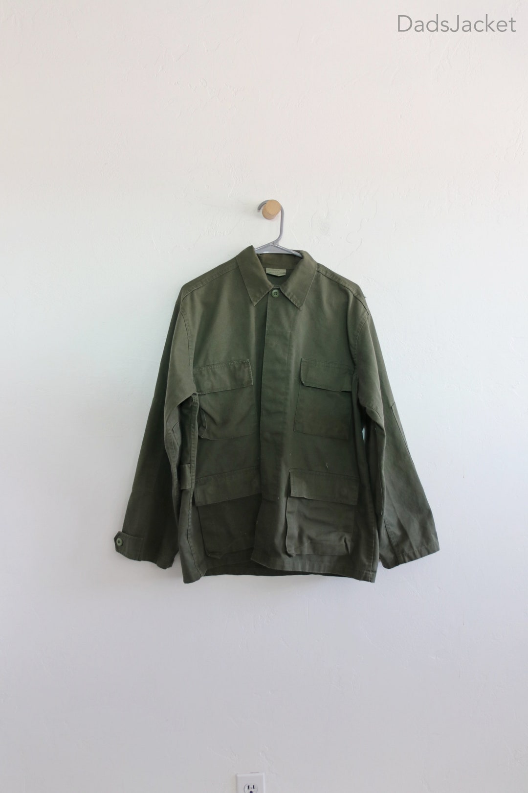 Military Green Button Jacket Medium - Etsy