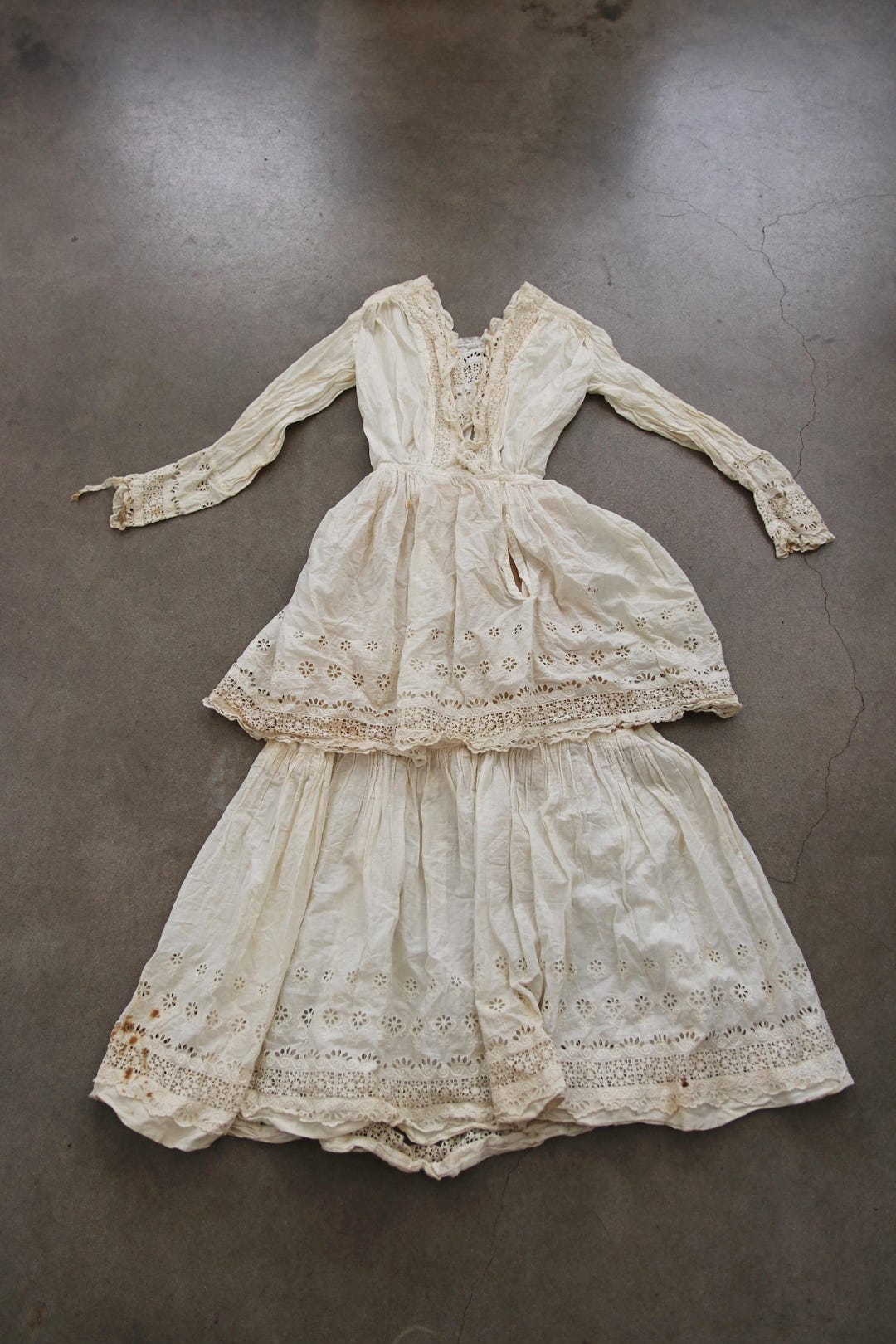 1920s Crochet Linen Sheer Sun Dress - Etsy