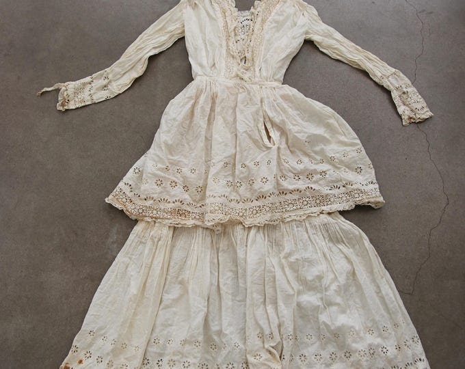 1920s Crochet Linen Sheer Sun Dress - Etsy
