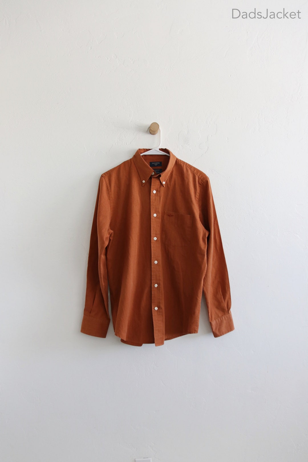 Orange Long Sleeve Dockers Button Shirt Small - Etsy