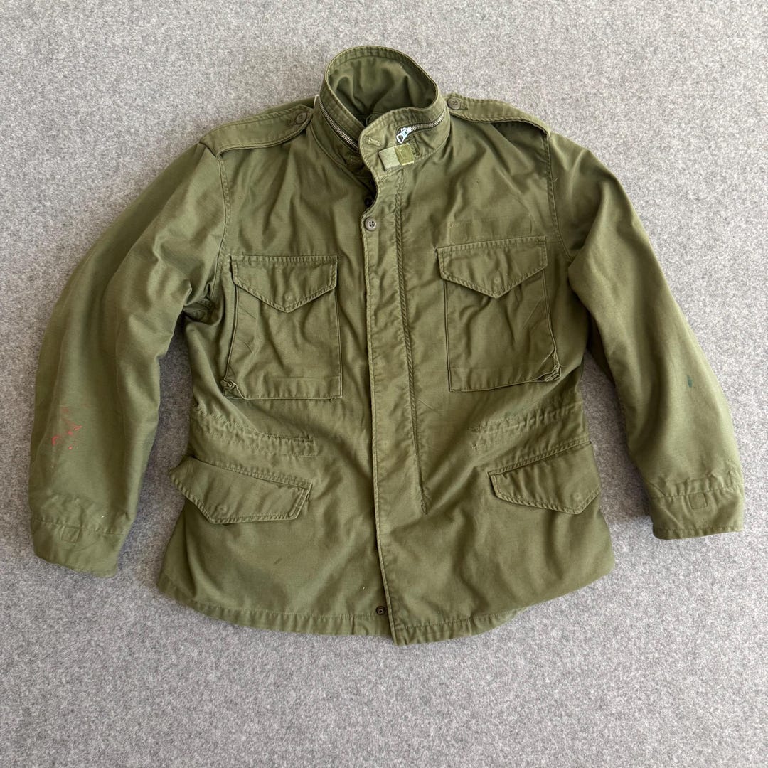 60s M65 Olive Drab US Army Field Military Vietnam Jacket Small - Etsy
