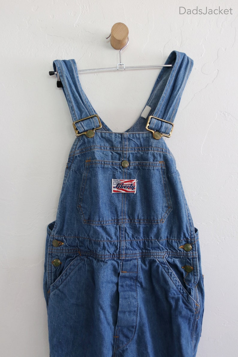 80s Denim Overalls Liberty 30" Waist - Etsy