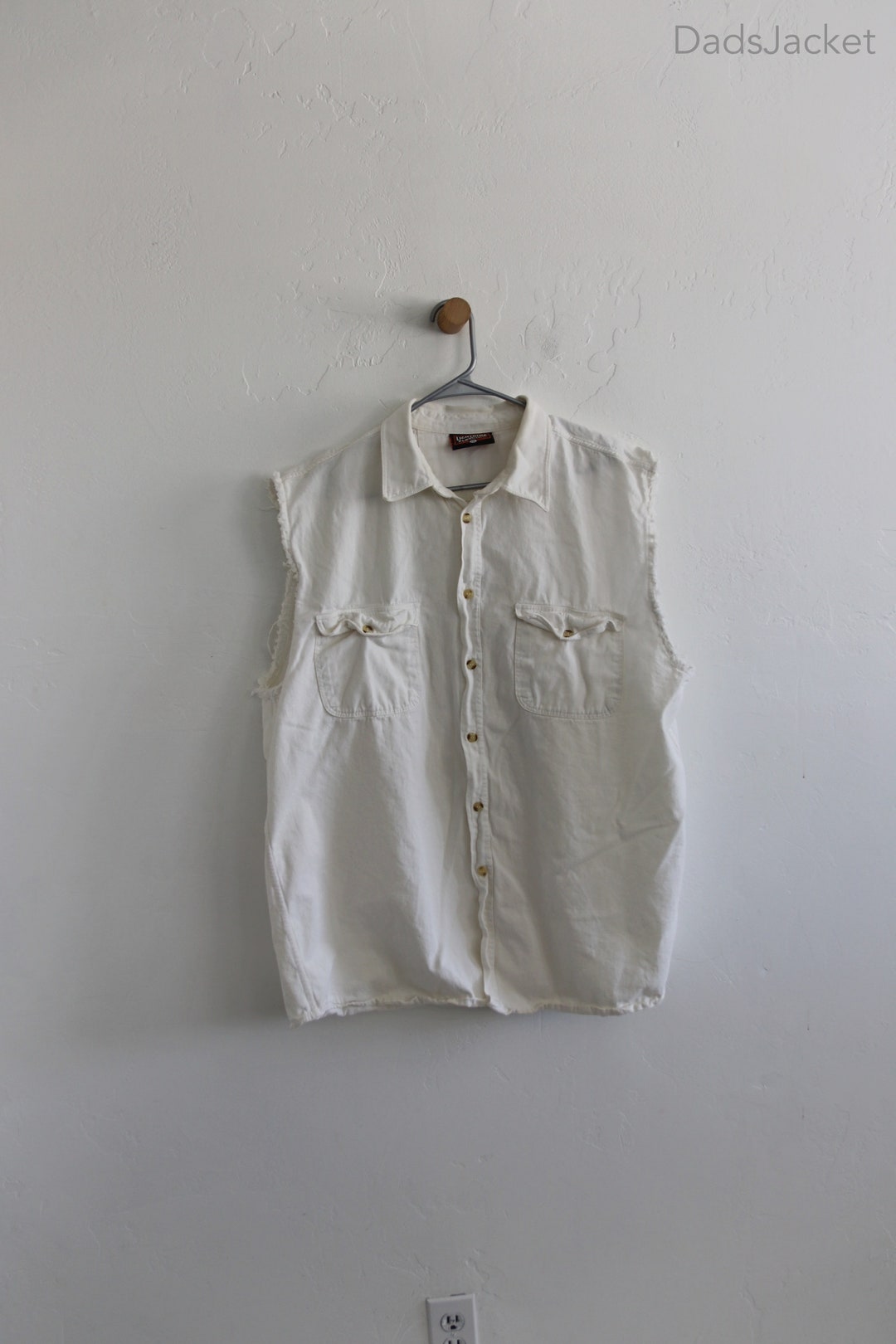 Biker Babe Cut off Button Shirt Laughlin 2XL - Etsy