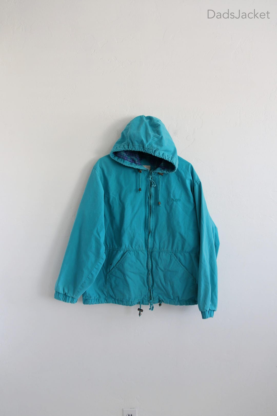Parka Teal 80s Windbreaker Jacket Women's XL - Etsy