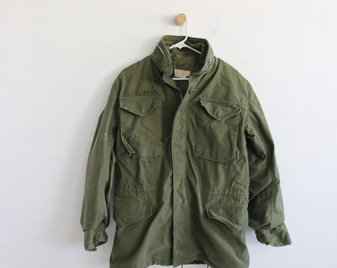 60s M65 Olive Drab US Army Field Military Vietnam Jacket Small Long - Etsy