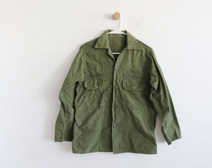 Vintage 60's Vietnam BVD Military USN Navy USAF Cotton Fatigue Shirt M ...