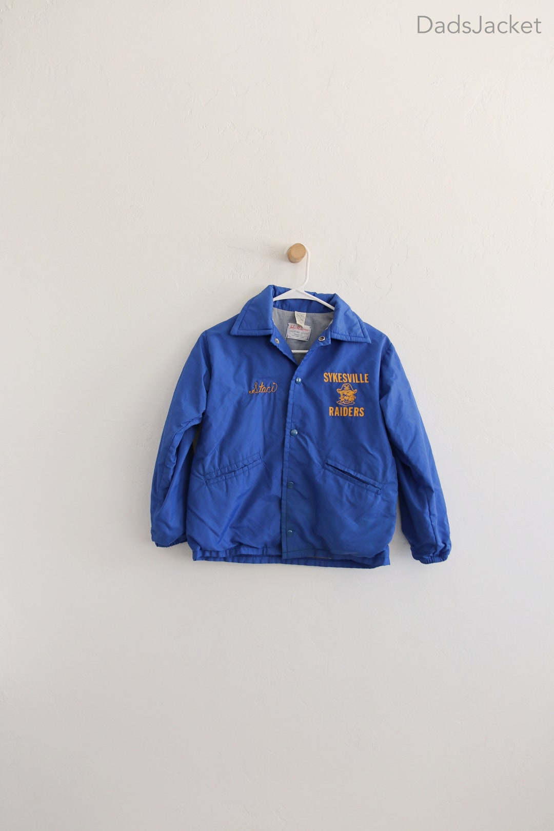 70s Sports Coach Jacket Nylon Windbreaker Chain Stitch Named Small - Etsy