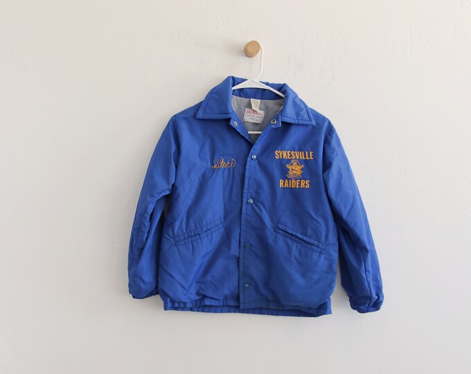 70s Sports Coach Jacket Nylon Windbreaker Chain Stitch Named Small - Etsy