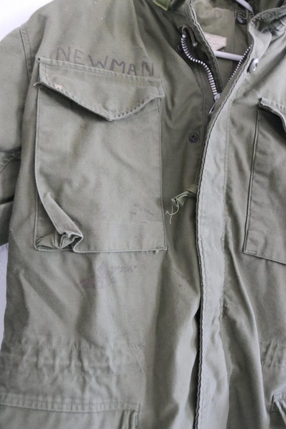 60s M65 Olive Drab US Army Field Military Vietnam Jac… - Gem