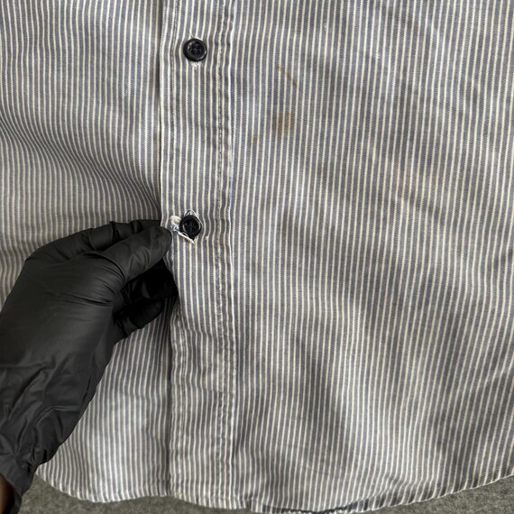 Levis Striped White Tab Western Long SLeeve Button Ch… - Gem
