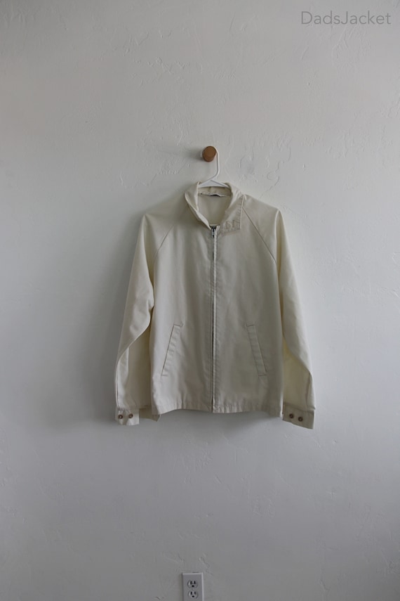 70s Boxy Off White Windbreaker Ricky Jacket Medium - Gem