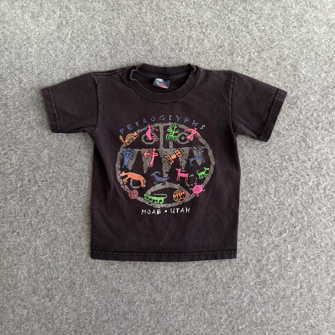 Petroglyphs Moab Utah Kids Vintage Tee 90s - Etsy