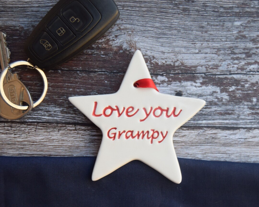 Grampy, Handmade Ceramic Love You Grampy Gift, Birthday Present for ...