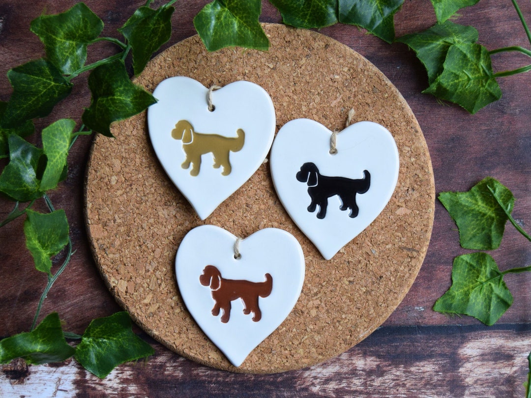 Cockapoo, Cockerpoo, Handmade Ceramic Cockapoo or Cockerpoo Heart, Gift ...