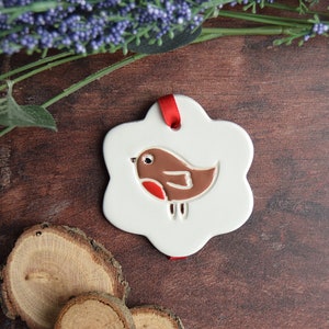 Robin, Handmade Ceramic Robin Flower Gift, Gift for Her, Memorial Gift ...