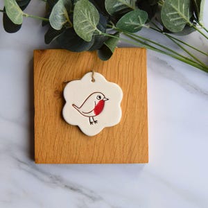 Robin, Handmade Ceramic Robin Flower Gift, Gift for Her, Memorial Gift ...