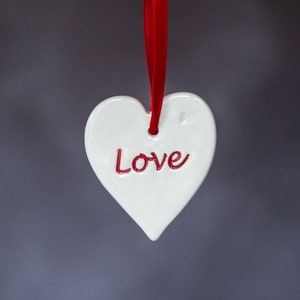Love Heart, Small Handmade Ceramic Love Gift, Love Tag, Valentines Gift ...