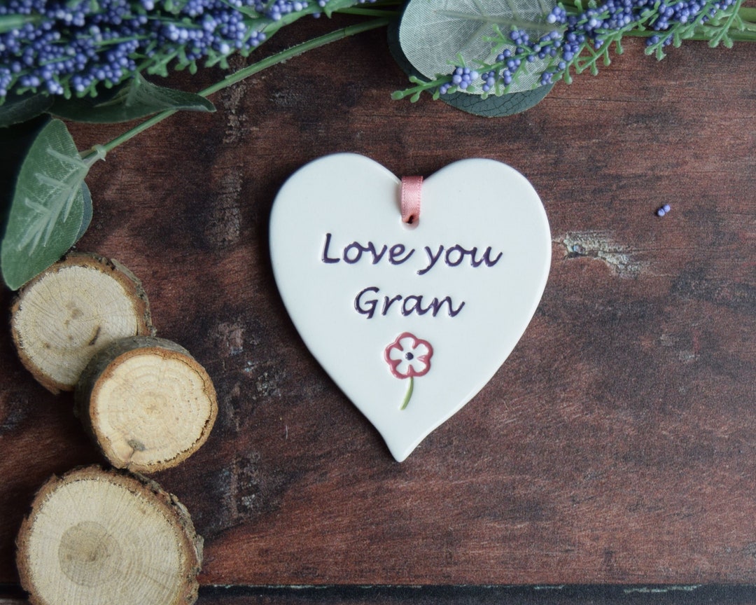 Gran, Love you Gran, handmade ceramic gift for Gran, Present for Gran ...