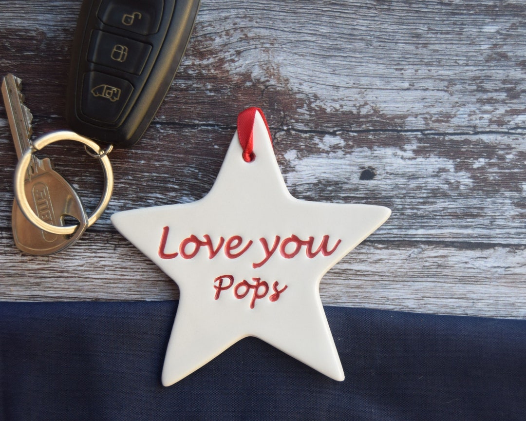 Pops, Love You Pops, Handmade Ceramic Gift for Pops, Present for Pops ...