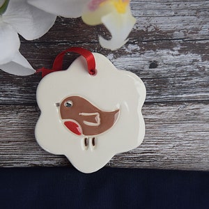 Robin, Handmade Ceramic Robin Flower Gift, Gift for Her, Memorial Gift ...