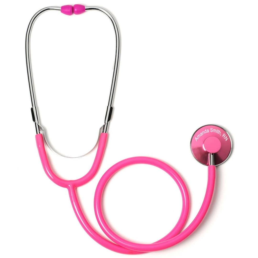 Personalized Custom Single Head Stethoscope Hot Pink Blue Purple or ...