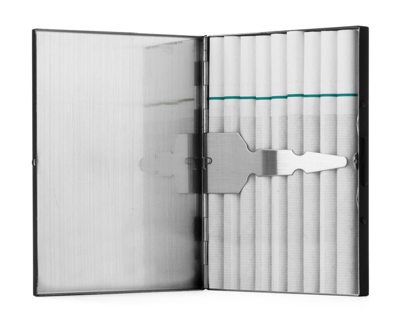 Engraved Matte Black Stainless Steel Hard Cigarette Case - Etsy