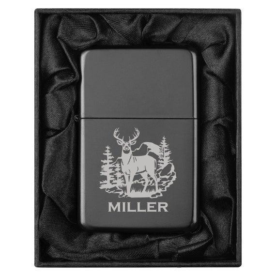 Engraved Matte Black or Chrome Polished Lighter Personalized - Etsy