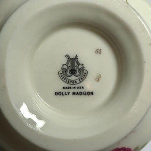 Vintage Dolly Madison Creamer Castleton China Mark Rose Design With Gold Trim - Etsy