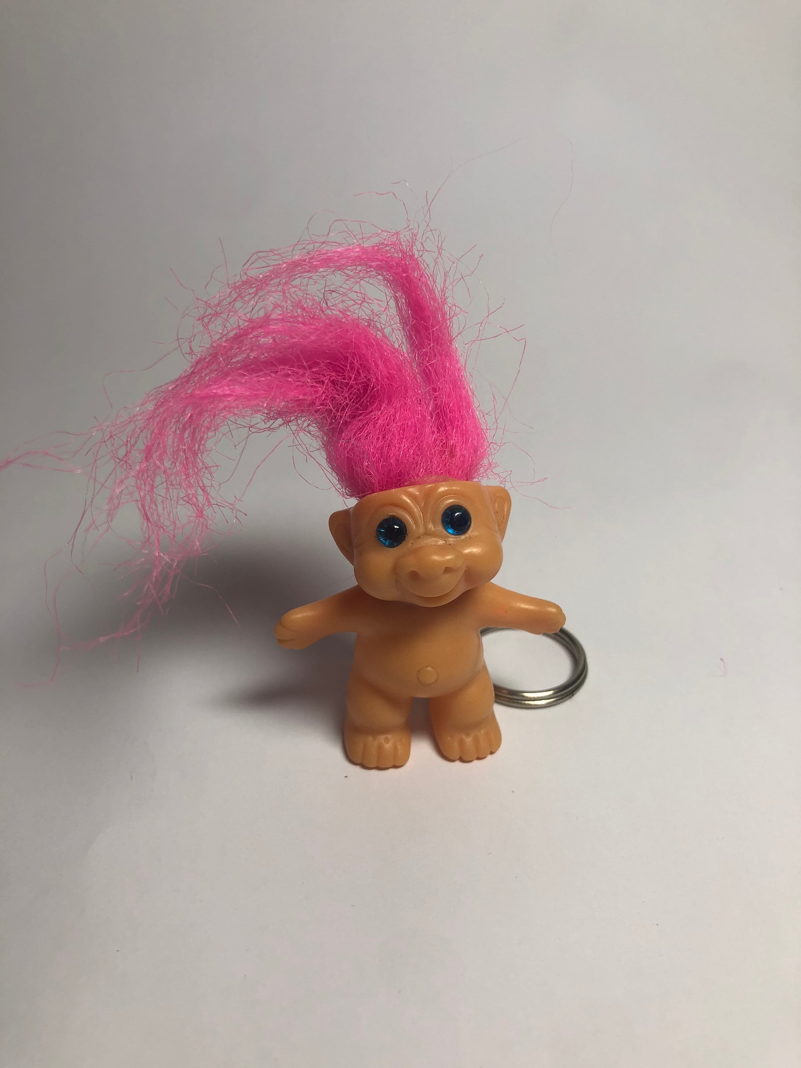 SALE Vintage TROLL Doll Keychain Pink Hair Made in Korea Cute - Etsy