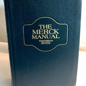 Vintage 1977 Merck Manual 13th Edition W Thumbprint Index Doctor Nurse ...