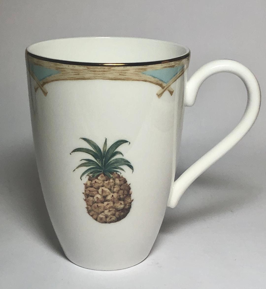 Vintage LENOX MUG British Colonial Collection Bamboo Pineapple Motif ...
