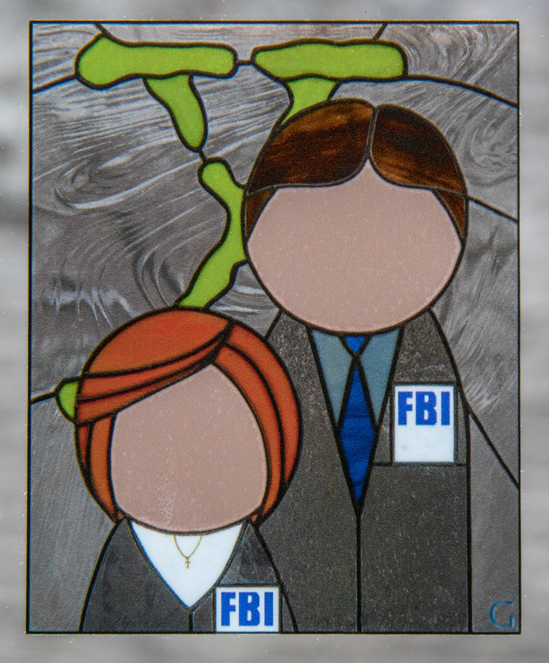 X-files Stained Glass Window Cling - Etsy