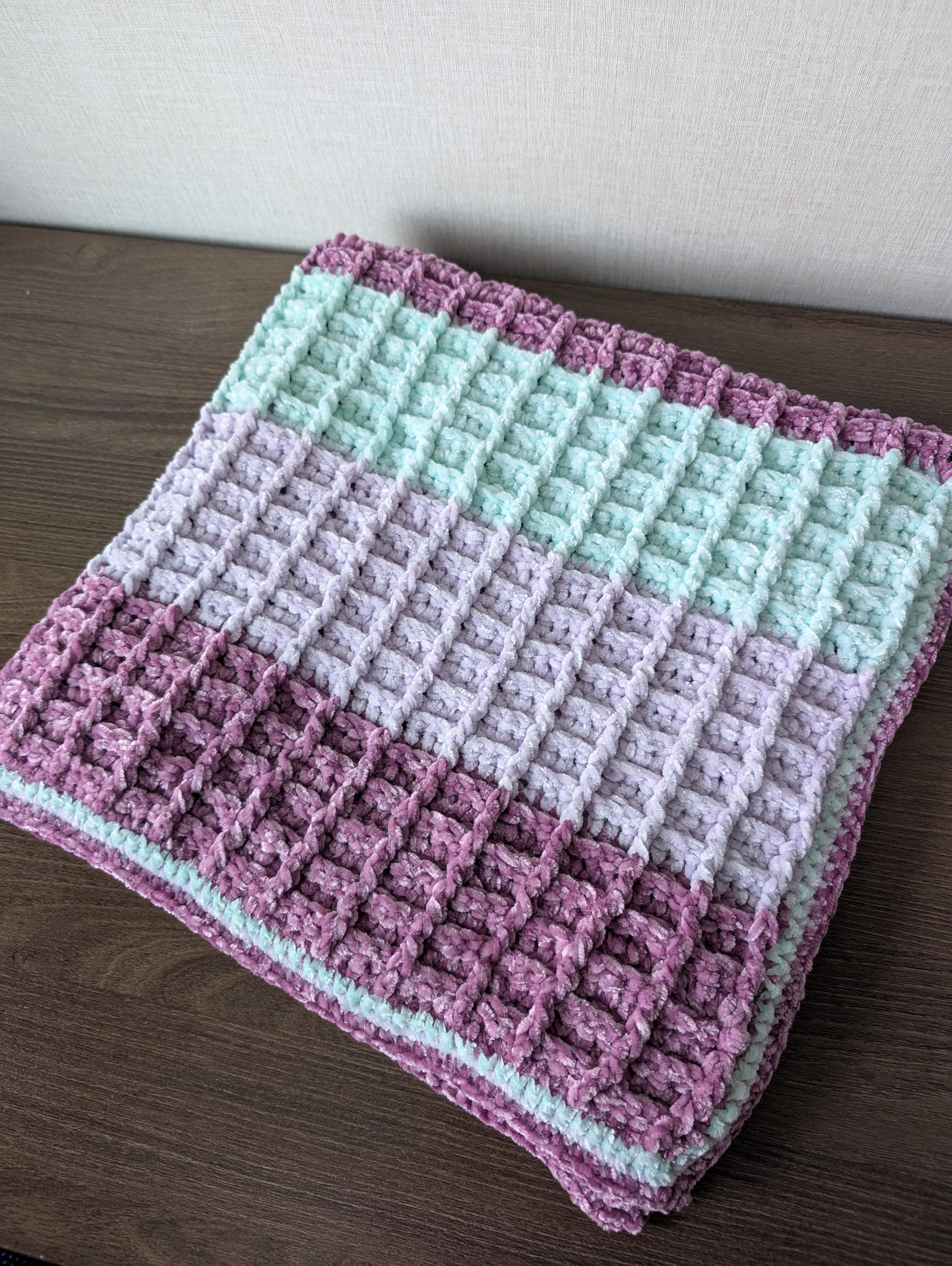 Easy Waffle Stitch Bably Blanket - Etsy