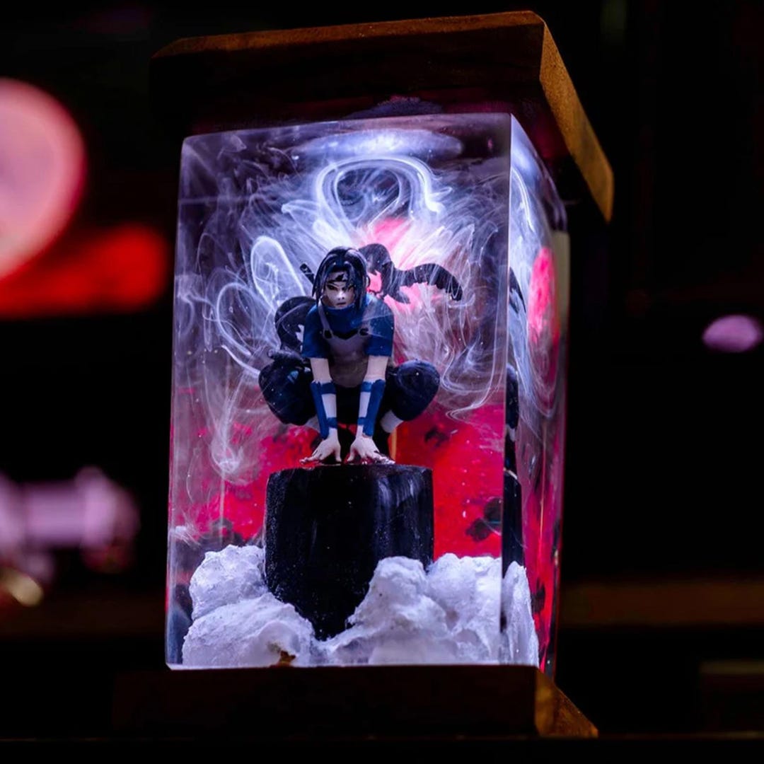 Sasuke Uchiha Naruto Lamp, Epoxy Resin Lamp, Gift for Him, Anime Gift ...