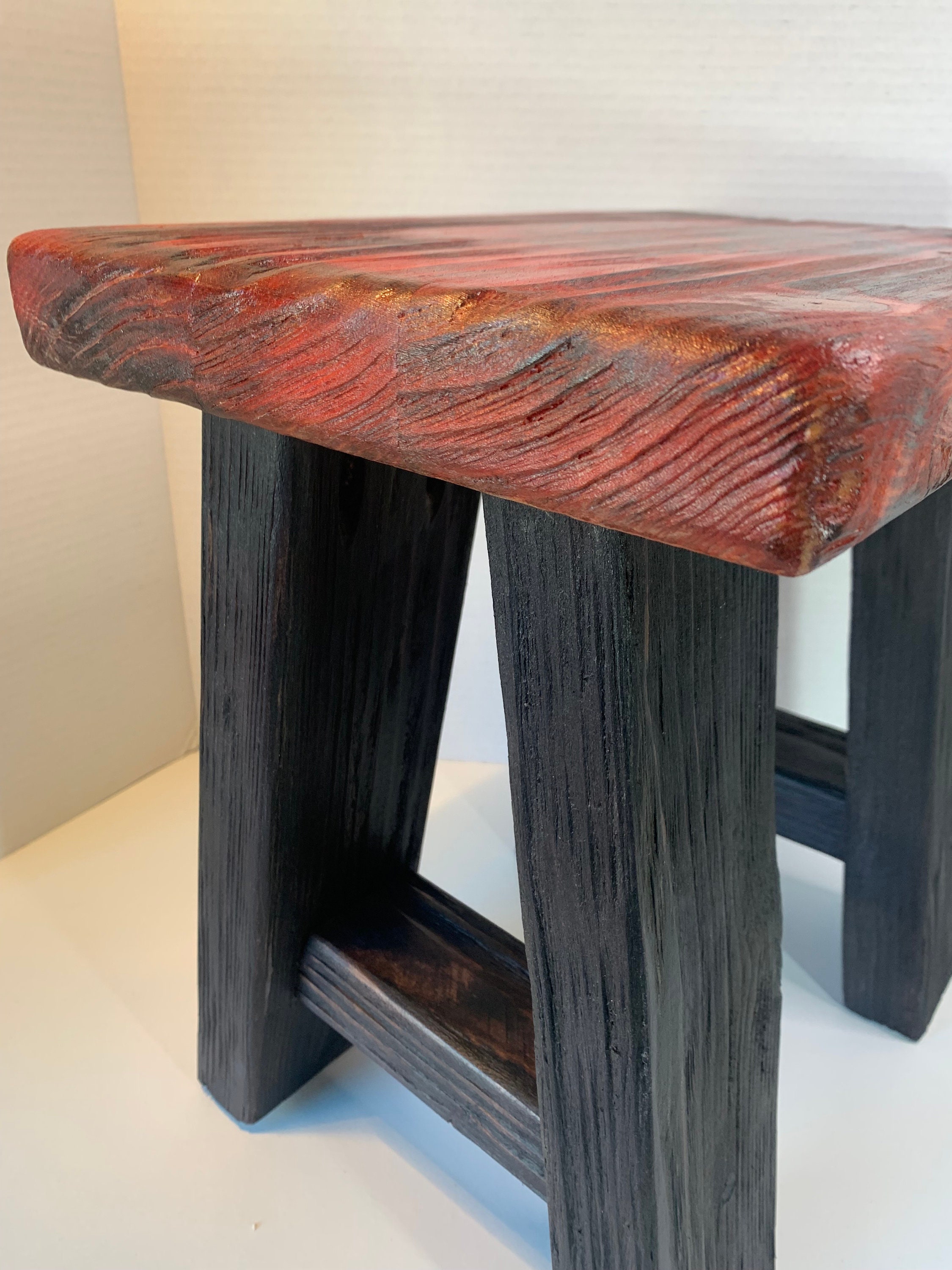 Handmade Solid Wood Harley Davidson Bench Small Stool - Etsy