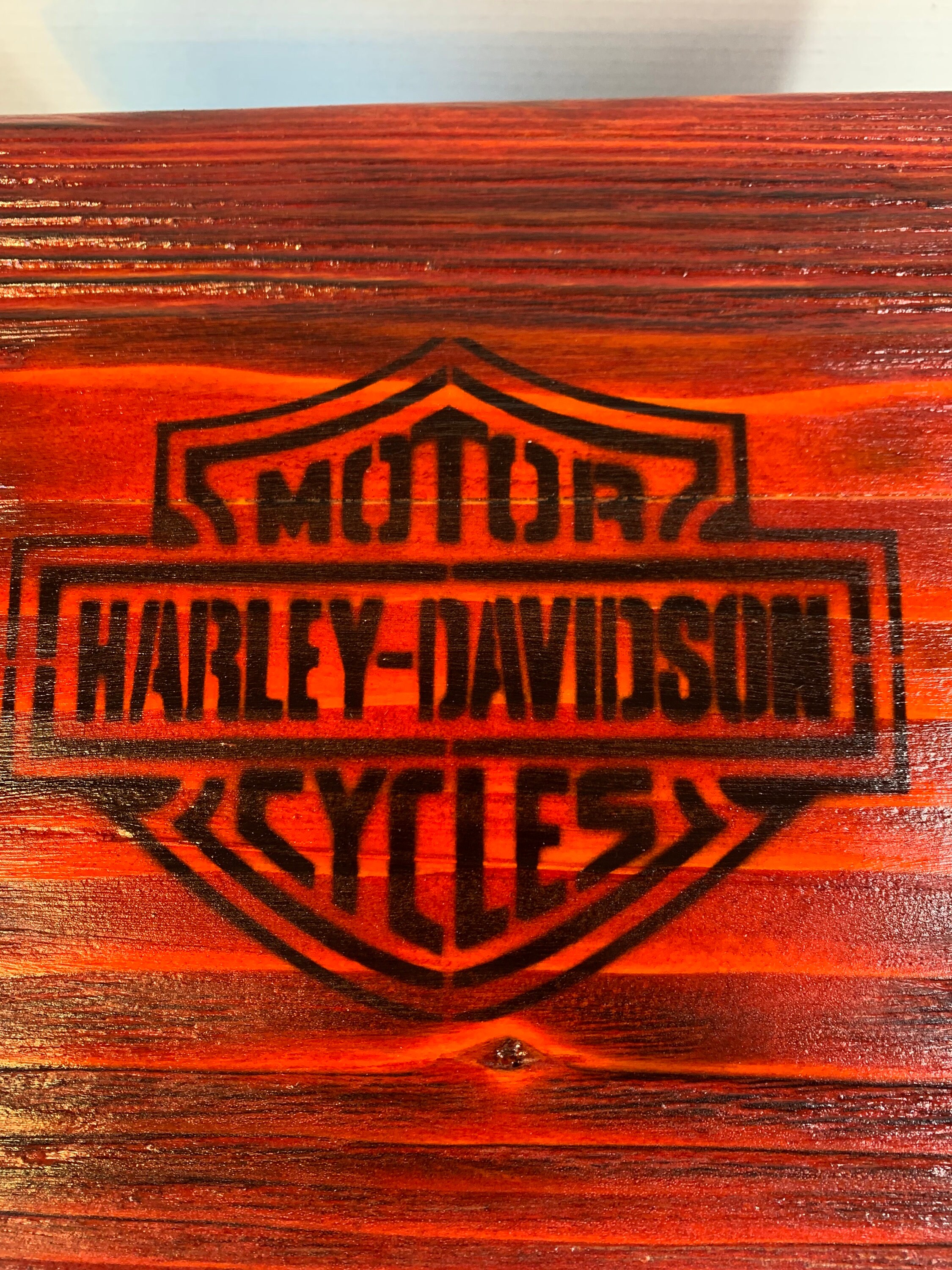 Handmade Solid Wood Harley Davidson Bench Small Stool - Etsy