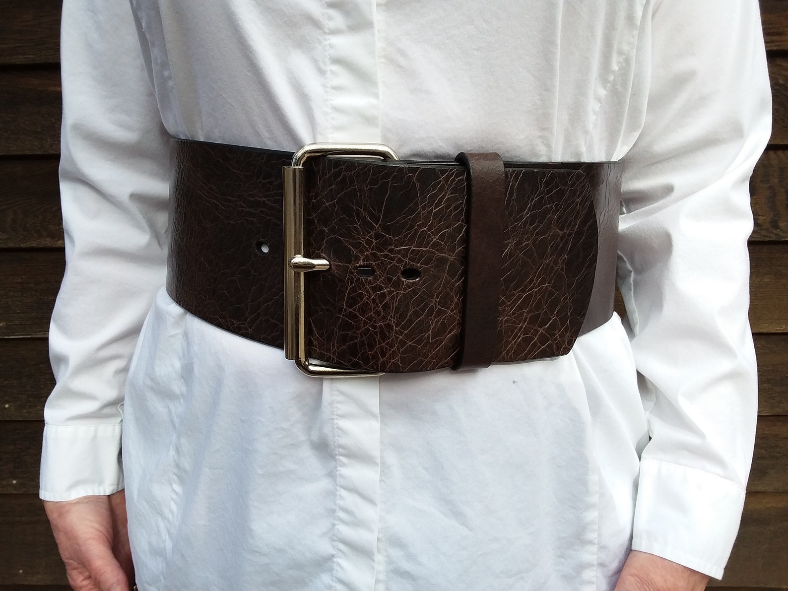 Handcrafted Women’s Wide Leather Fashion Belt - Etsy