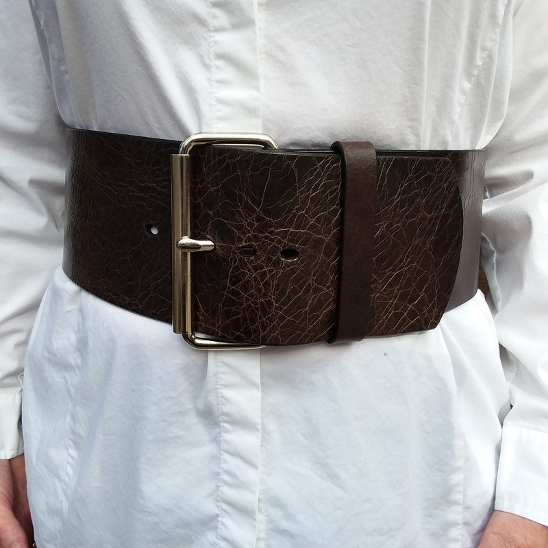 Wide Leather Belt - Etsy