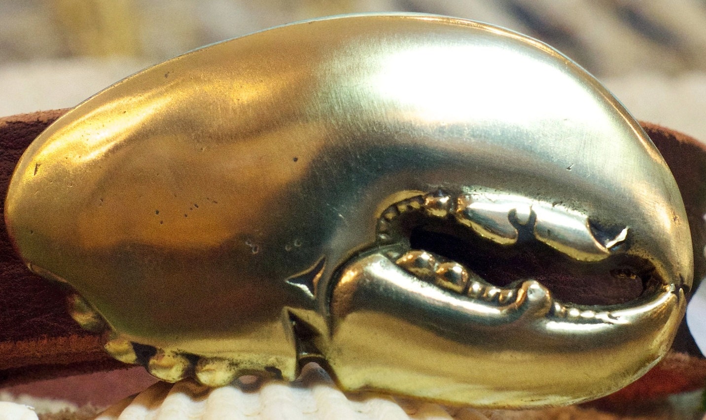 Lobster Crusher Claw Leather Belt - Etsy