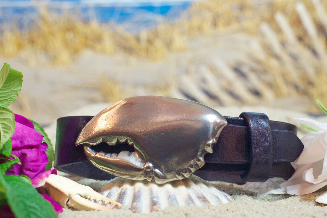 Lobster Pincher Claw Leather Belt - Etsy