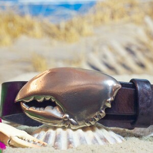 Lobster Pincher Claw Leather Belt - Etsy