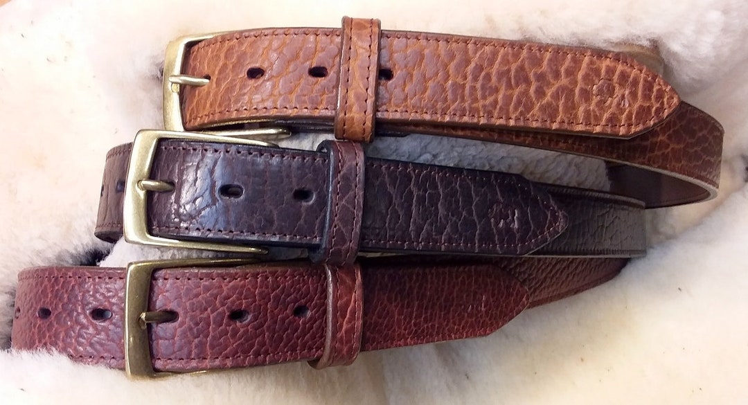 Artisan Handcrafted American Bison Fine Quality Leather Belt - Etsy