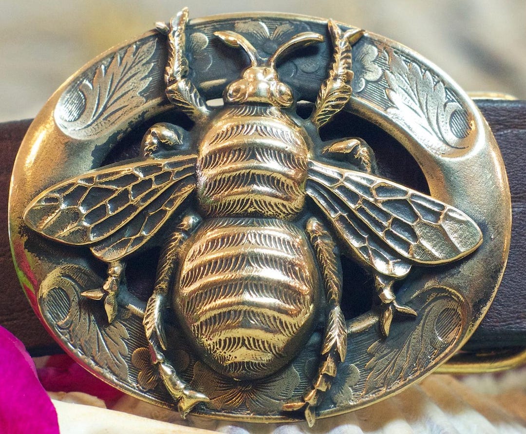 Artisan Handcrafted Honey Bee Solid Brass Belt Buckle - Etsy