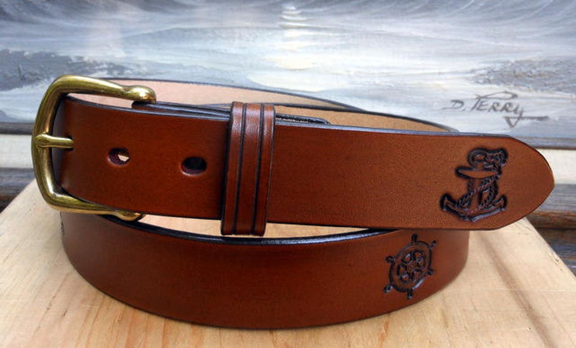 Sea Captain Leather Sailing Belt - Etsy