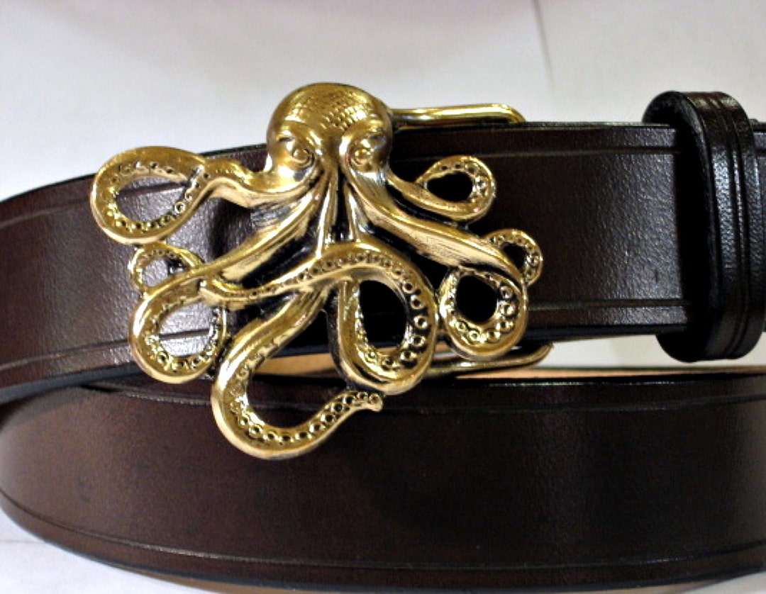 Octopus Leather Belt - Etsy