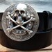 Skull and Crossbones Leather Belt - Etsy